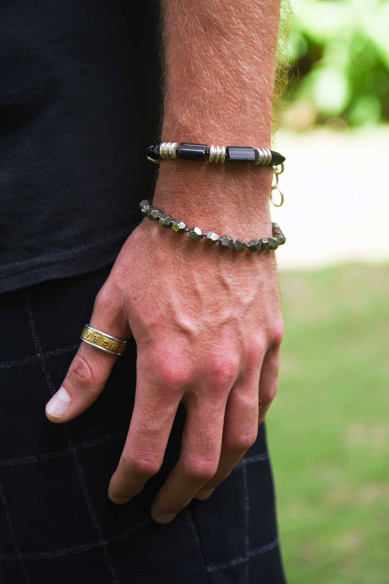 Pyrite Silver Bracelet | Handcrafted Bold and Sleek Design Silver ...